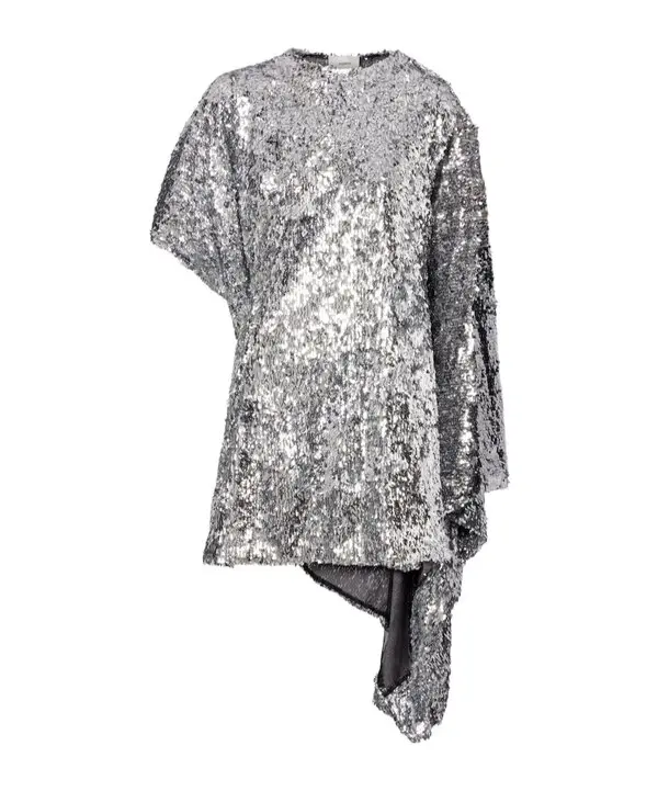 Coperni Zero Waste Draped Sequined Minidress