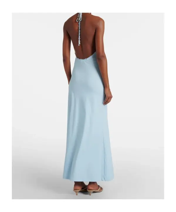 Christopher Esber Embellished Halterneck Maxi Dress