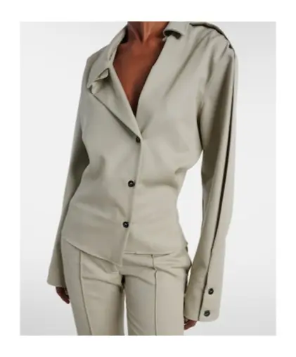 Attico Draped Wool Shirt