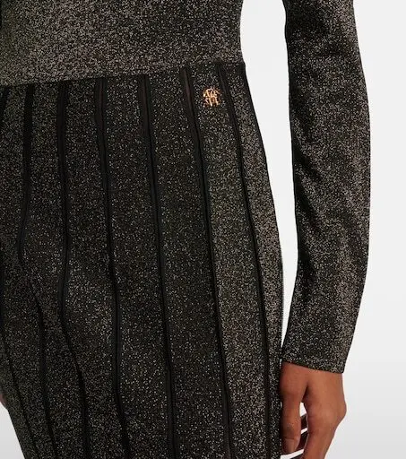 Roberto Cavalli Glitter Pleated Gown