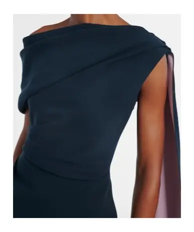 ROKSANDA Maite Caped Off-shoulder Midi Dress