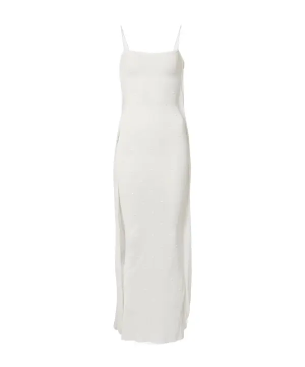Jacquemus Plumetis Polka-dot Jersey Slip Dress