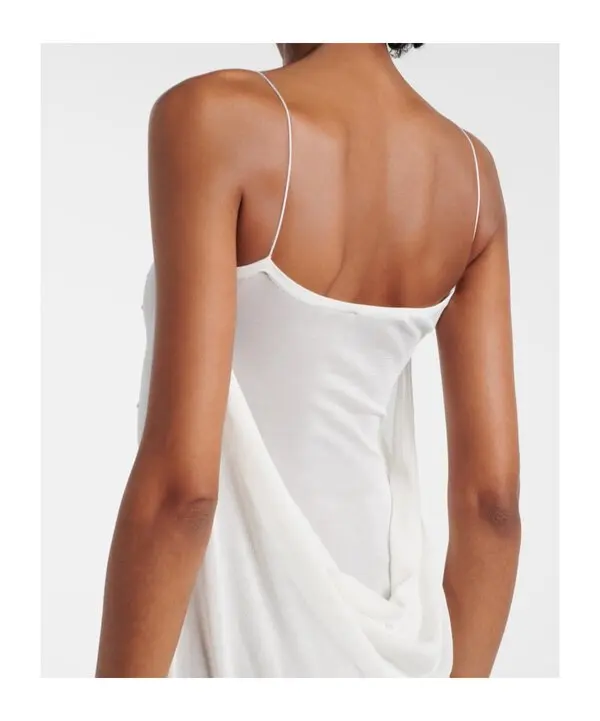 Jacquemus Plumetis Polka-dot Jersey Slip Dress