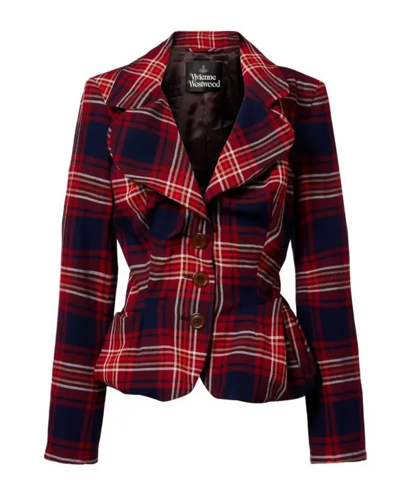 VIVIENNE WESTWOOD Tartan Blazer - Brown