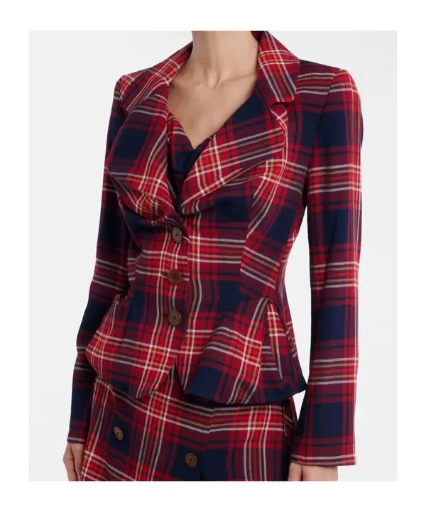 VIVIENNE WESTWOOD Tartan Blazer - Brown