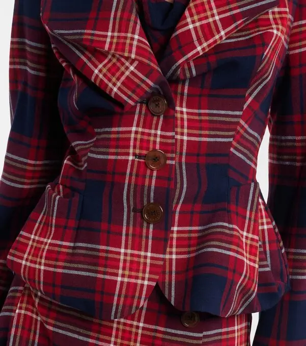 VIVIENNE WESTWOOD Tartan Blazer - Brown