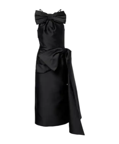 SHUSHU/TONG Bow-detail Midi Dress - Black