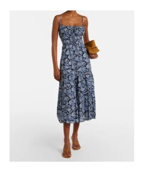 Ulla Johnson Aydin Floral Cotton-blend Midi Dress
