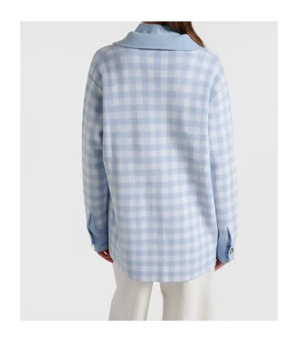 Jardin Des Orangers Gingham Wool And Cashmere Cardigan