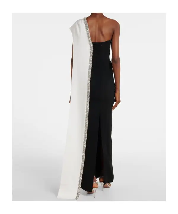 Roland Mouret Embellished Cape Effect Gown