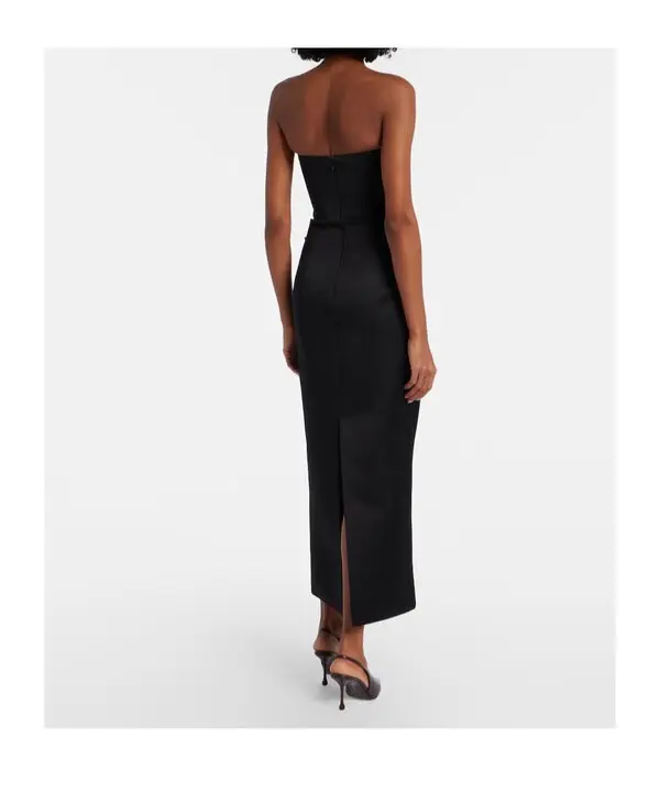 LEO Rayna Floral-appliqué Midi Dress