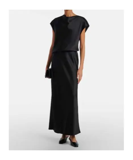 Vince Draped Satin Midi Dress