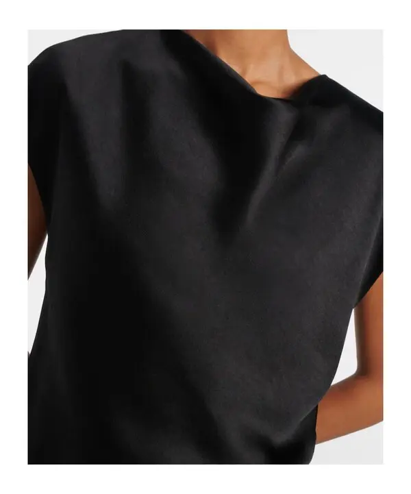Vince Draped Satin Midi Dress