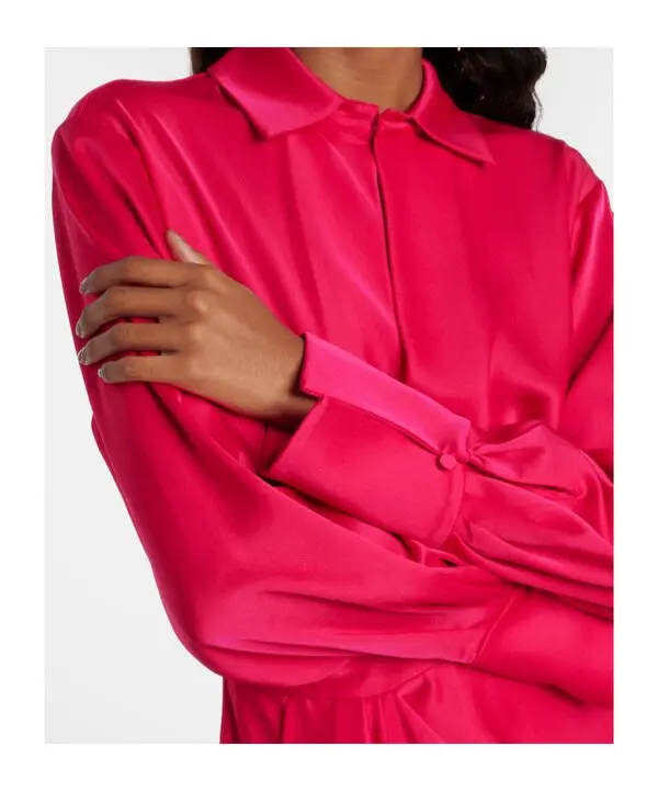 Simkhai Talit Draped Satin Wrap Dress