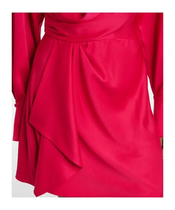 Simkhai Talit Draped Satin Wrap Dress