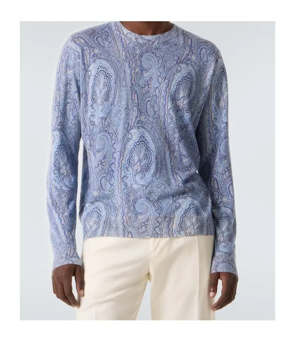 Etro Paisley Silk And Cashmere Sweater