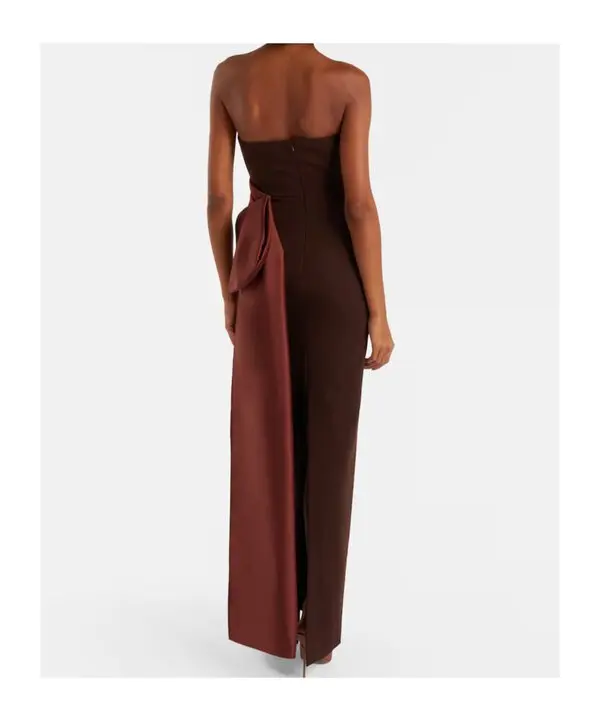 Roland Mouret Crêpe And Taffeta Bustier Gown - Black