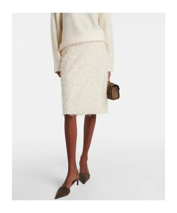 Vince Fringed Midi Skirt