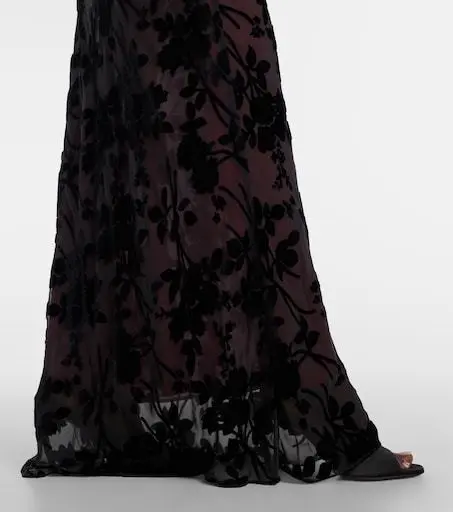 RODARTE Floral Devoré Velvet Gown