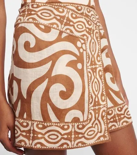 Johanna Ortiz Raíz Ritual Strapless Linen Minidress