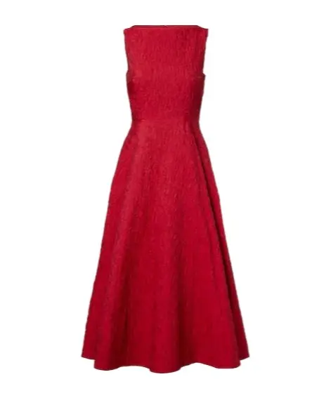 ROKSANDA Tera Cloqué Midi Dress - Red