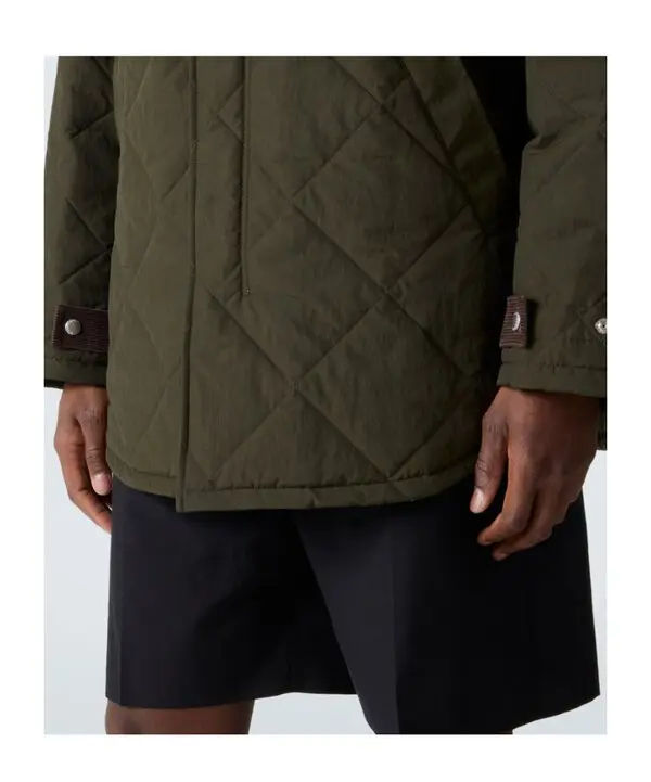 Comme Des Garçons Corduroy-trimmed Quilted Hooded Jacket