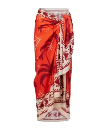 Johanna Ortiz Dance Of Printed Cotton Beach Cover-up - Red