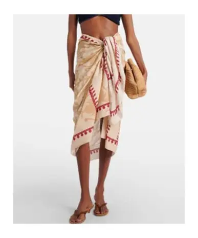 Johanna Ortiz Prismatic Flow Cotton Beach Cover-up