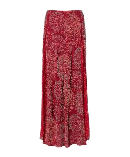 Rabanne Embellished Maxi Skirt - Red