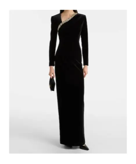 Roland Mouret Embellished Velvet Gown