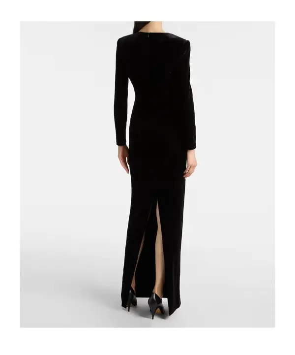 Roland Mouret Embellished Velvet Gown