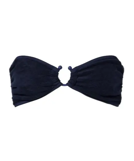Johanna Ortiz Seawaters Bandeau Bikini Top - Black