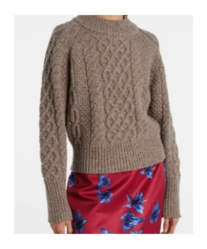 EMILIA WICKSTEAD Emory Cable-knit Wool Sweater