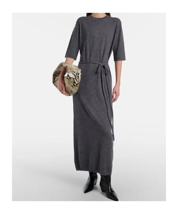 LISA YANG Tilde Belted Cashmere Maxi Dress