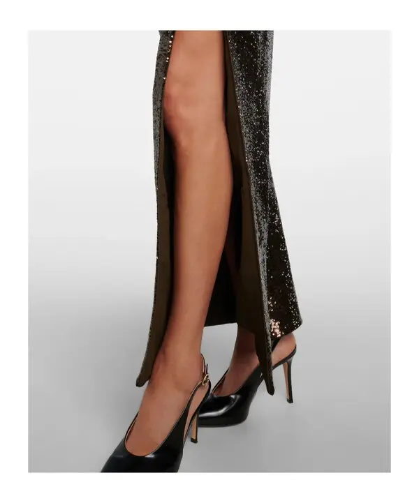 Roland Mouret Gathered Sequined Strapless Gown