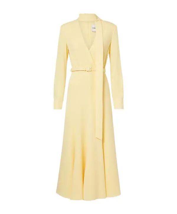 Roland Mouret Belted Cady Midi Dress