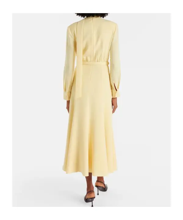 Roland Mouret Belted Cady Midi Dress