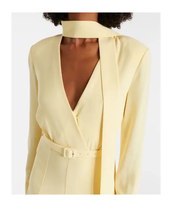 Roland Mouret Belted Cady Midi Dress