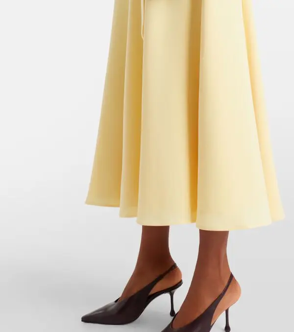 Roland Mouret Belted Cady Midi Dress