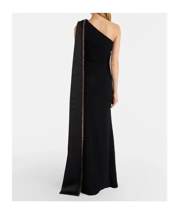 Roland Mouret Embellished One-shoulder Gown