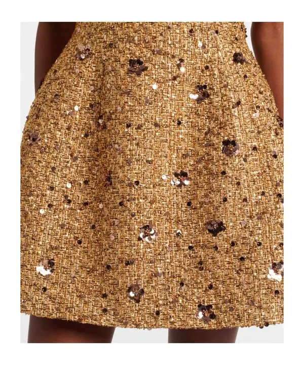 Simkhai Kit Sequined Tweed Bustier Dress