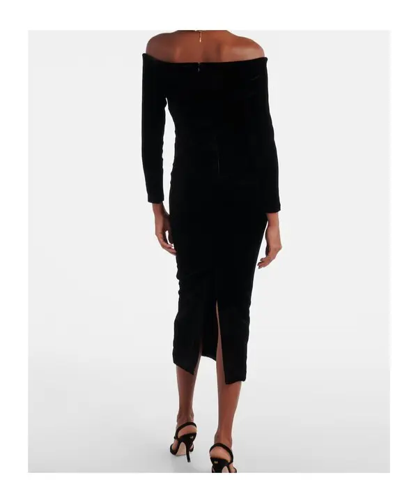Roland Mouret Off-shoulder Midi Dress