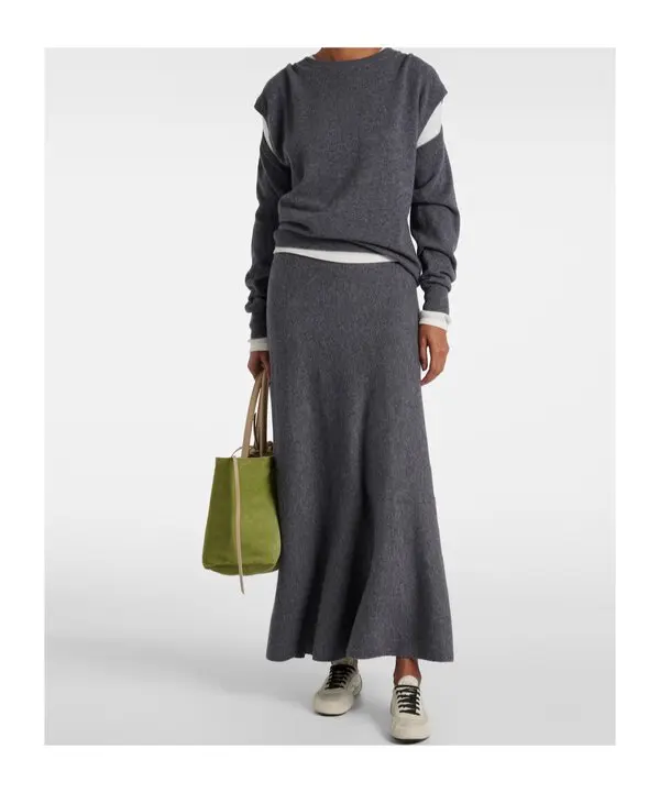 LISA YANG Torie Knitted Cashmere Maxi Skirt