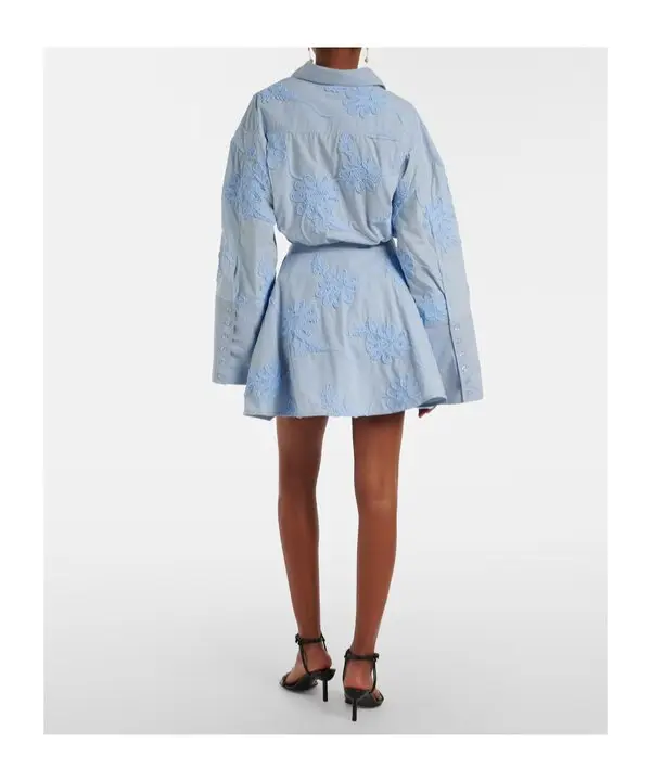 ROTATE BY BIRGER CHRISTENSEN Embroidered Cotton Miniskirt