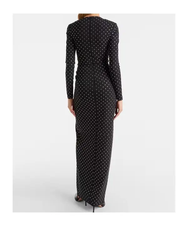 Roland Mouret Embellished Gathered Jersey Gown
