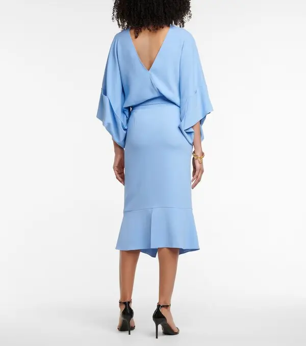 Roland Mouret V-neck Ruffle Dress