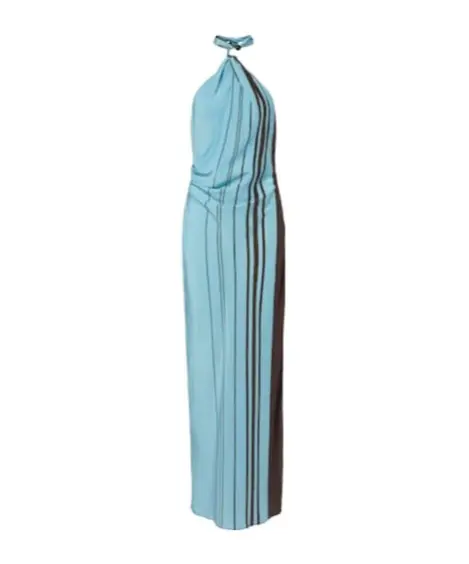 SIR. Rioja Striped Silk Crêpe Maxi Dress - Blue
