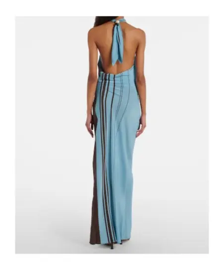 SIR. Rioja Striped Silk Crêpe Maxi Dress