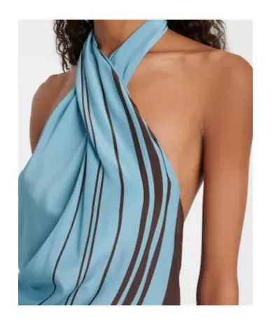 SIR. Rioja Striped Silk Crêpe Maxi Dress