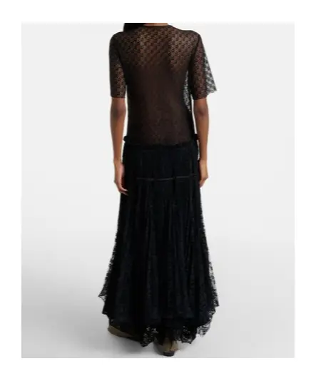 J.W.ANDERSON Sheer Pleated Lace Maxi Dress